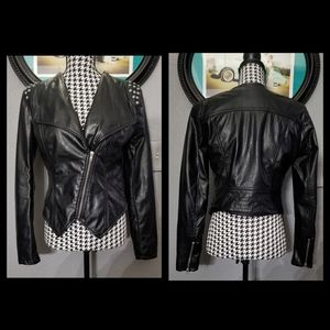 Red Snap | Jackets & Coats | Stylish Studded Biker Jacket | Poshmark